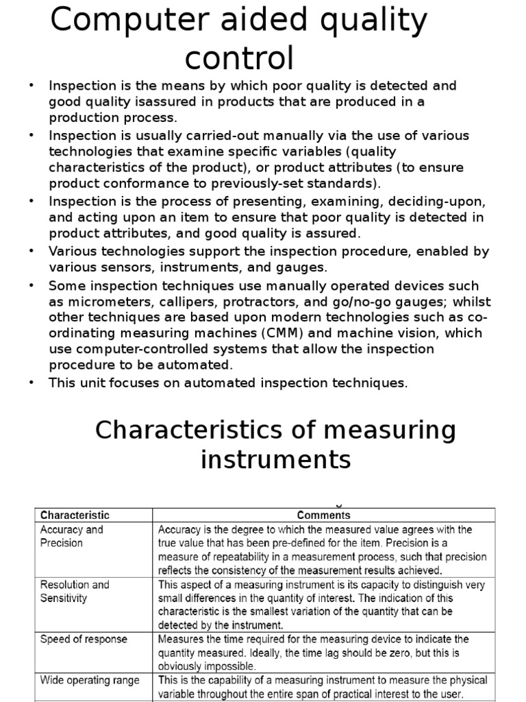 Computer Aided Quality Control (Caqc) | PDF | Thermography | Computer ...