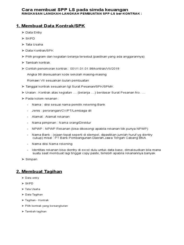 Tutorial Simda Cara Membuat SPP, SPM, Dan Ferivikasi SPP, SPM Singkat | PDF