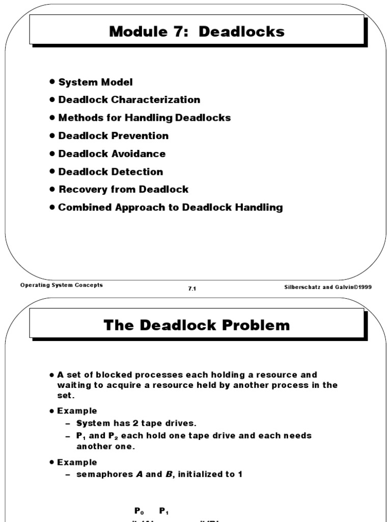 Deadlock Pdf Theoretical Computer Science Algorithms 4721