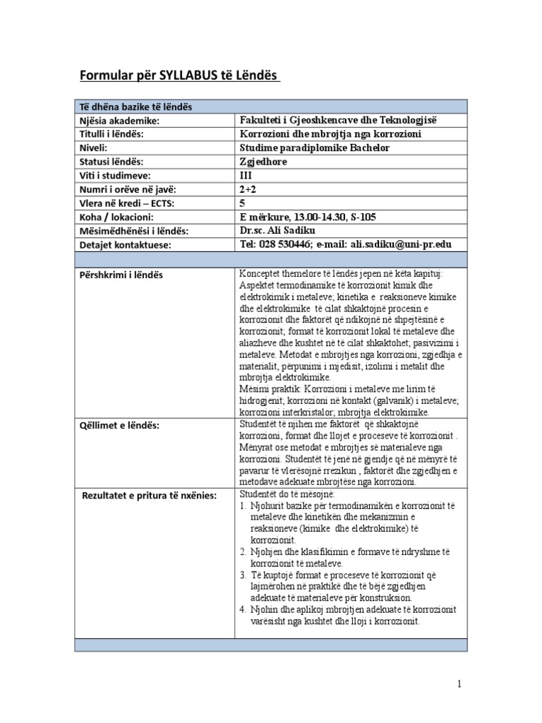 Korrozioni Dhe Mbrojtja Nga Korrozioni | PDF