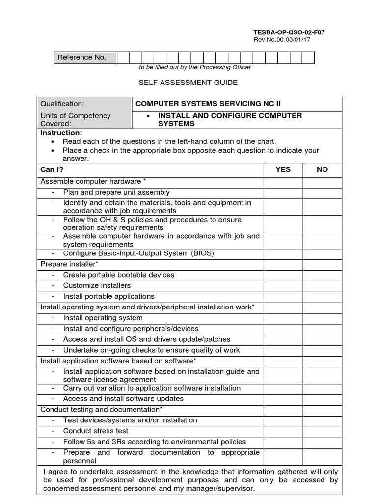 Assessment Guide Computer Systems Servicing NC II Updated | PDF | Wi Fi ...