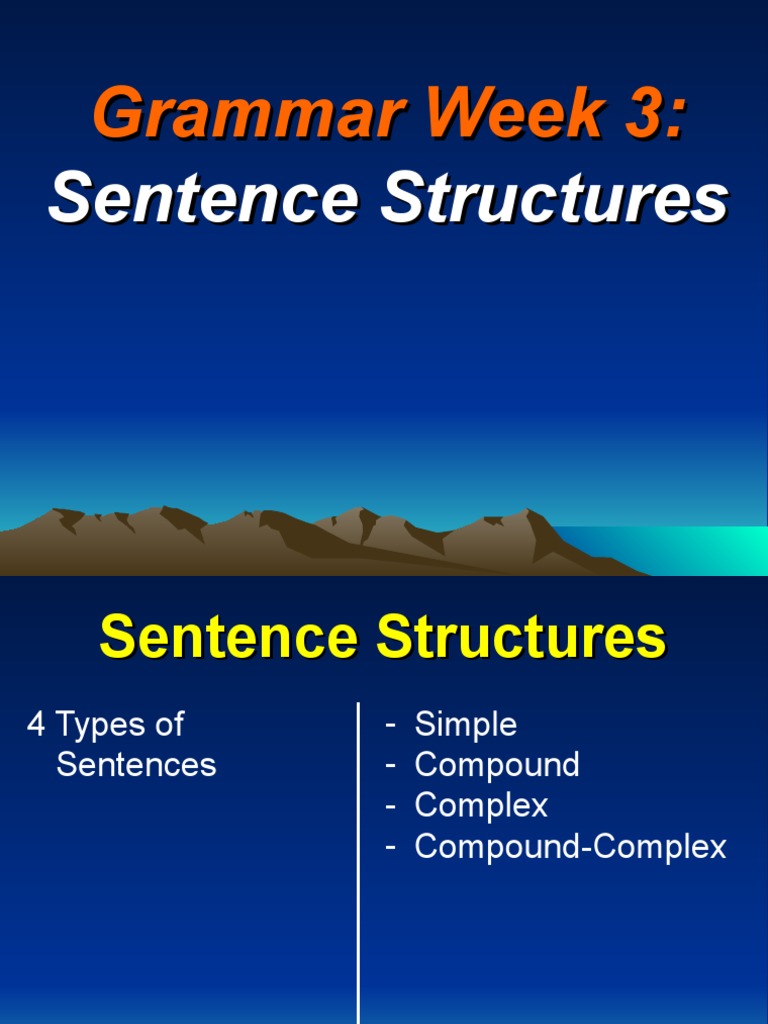 Sentence (Simple and Compound) | PDF | Syntax | Grammar