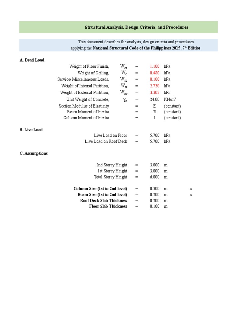 Structural Analysis, Design Criteria, and Procedures: Edition | PDF ...