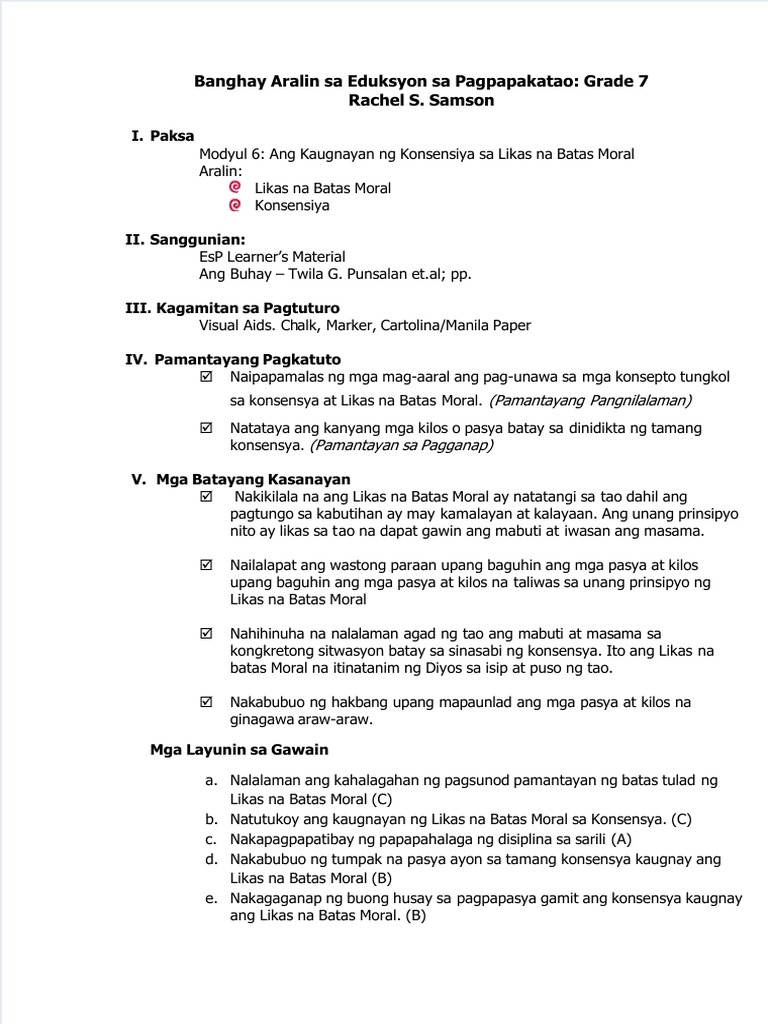 Dokumen - Tips Lesson Plan Explore Module 6 | PDF