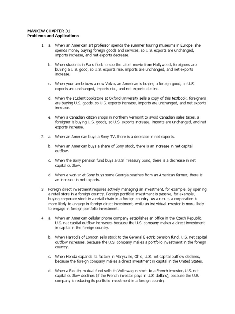 Mankiw Chapter 31 Download Free Pdf Exchange Rate Purchasing