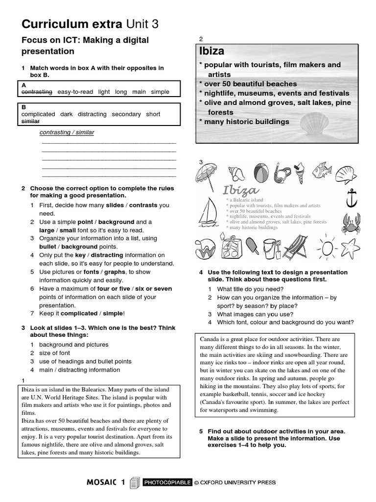 Mosaic Trd1 U3 Ce | PDF | Winter | Leisure