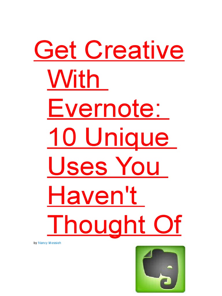 Get Creative With EVERNOTE | PDF | Evernote | Computing