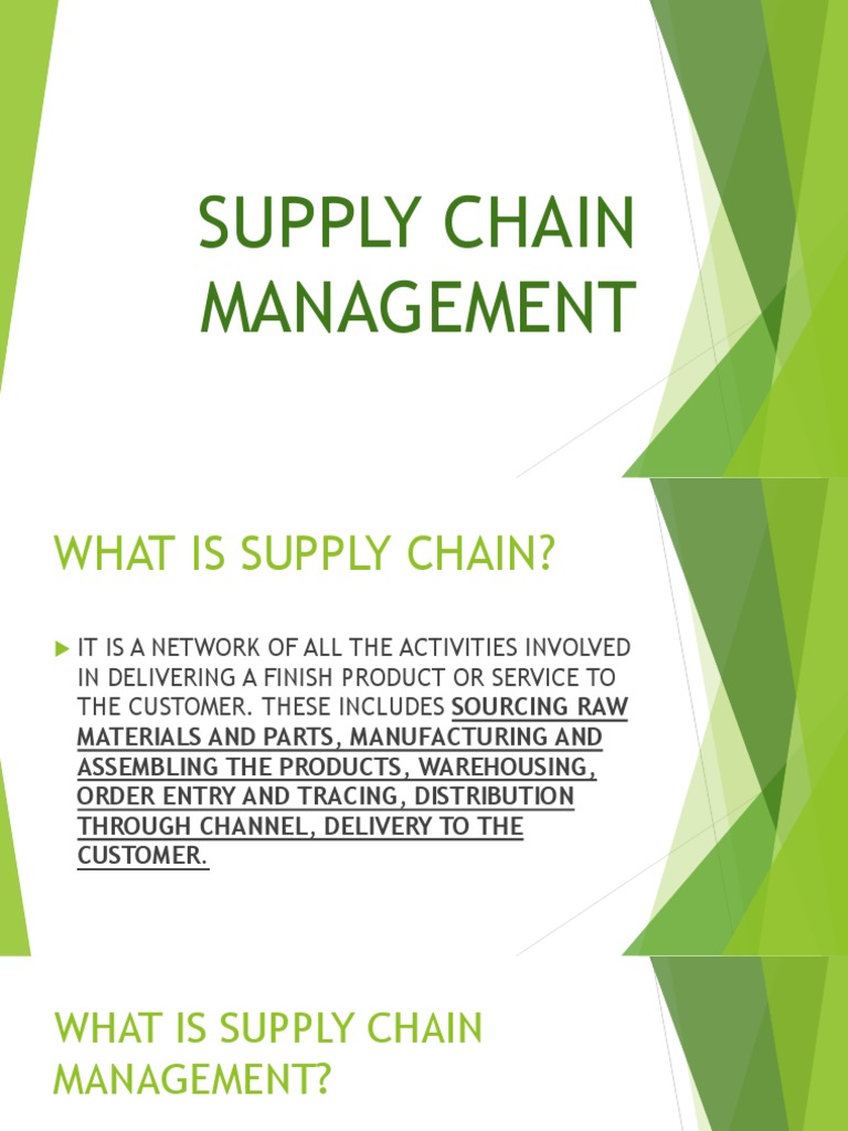 Supply Chain Management Powerpoint | PDF | Supply Chain | Outsourcing
