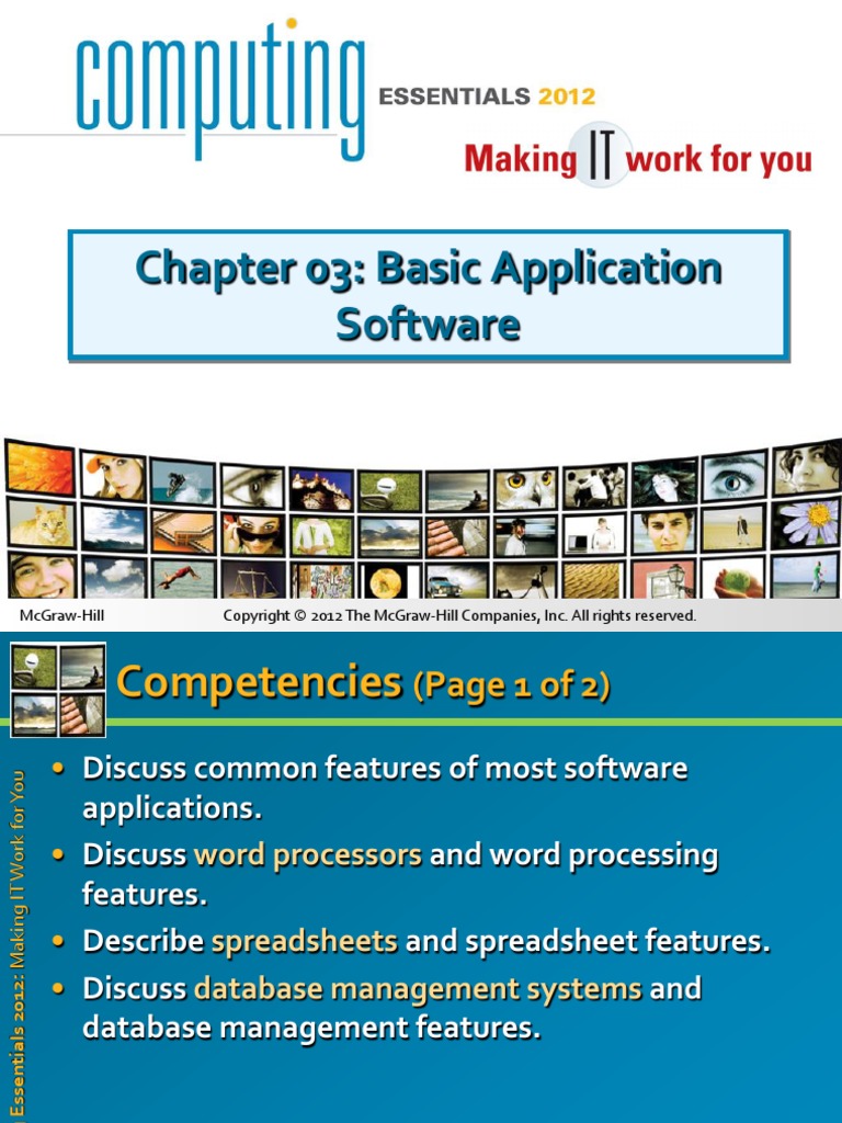 Chapter 03: Basic Application Software: Mcgraw-Hill | PDF | Application Software | Databases
