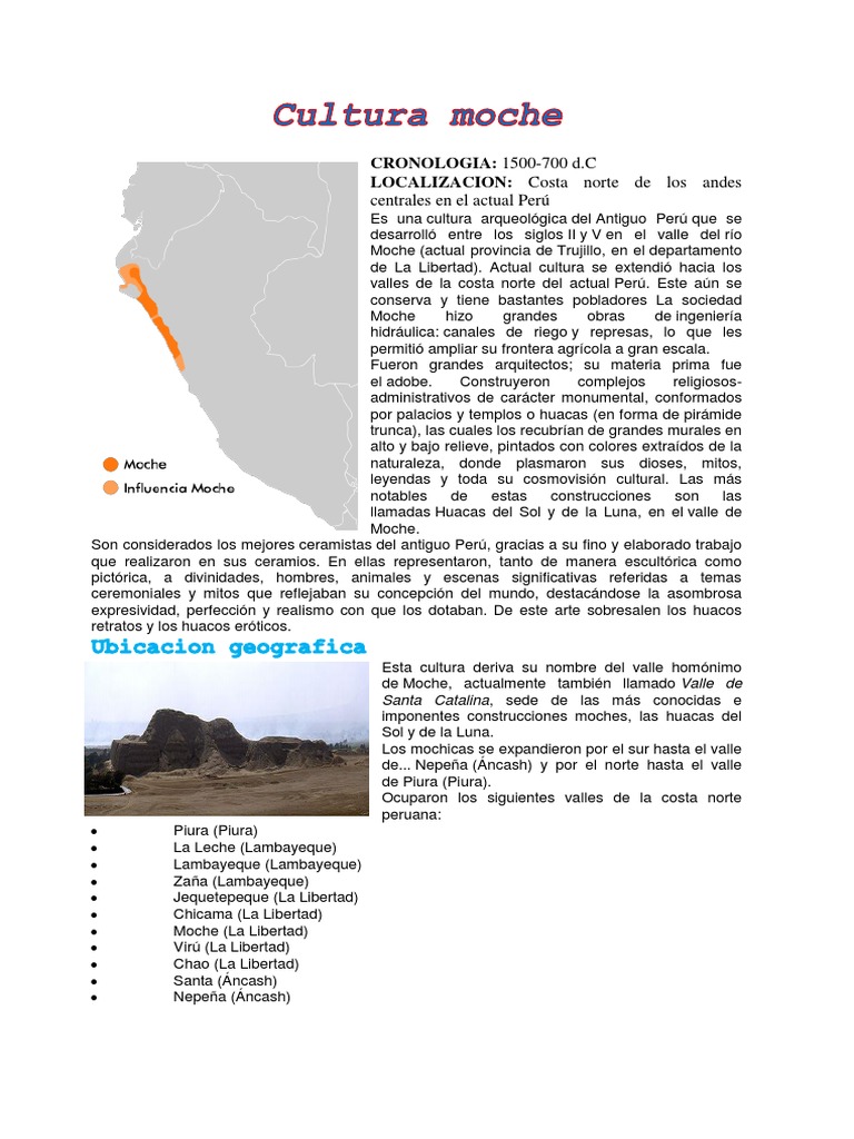 Cultura Moche | PDF | Cultura (general) | Arqueología