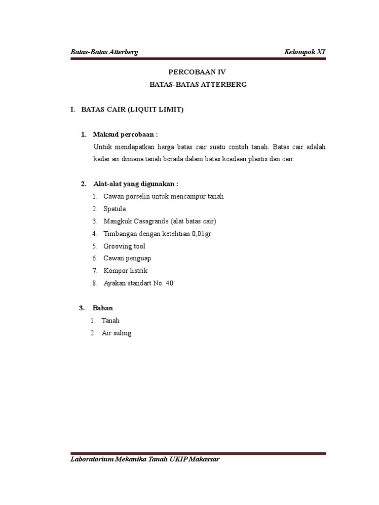 Batas - Batas Atterberg - II | PDF