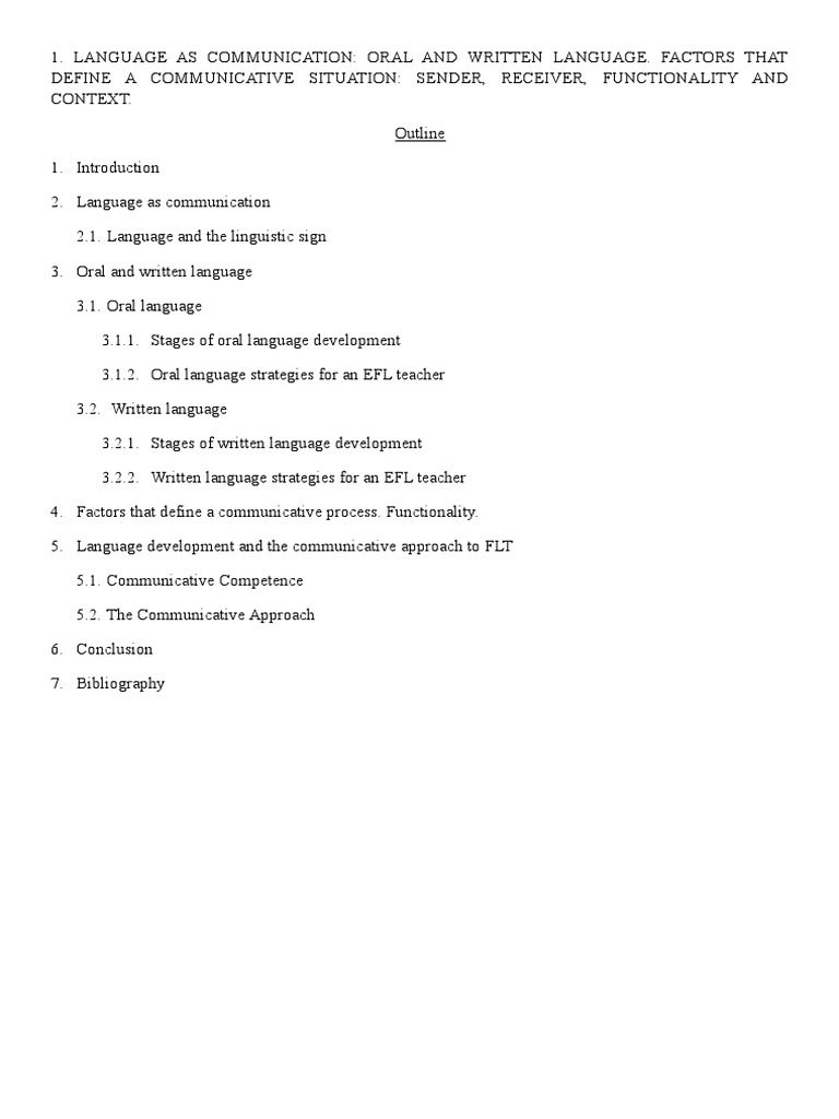 Tema 1 - Language As Communication - Opo | PDF | Code | Speech