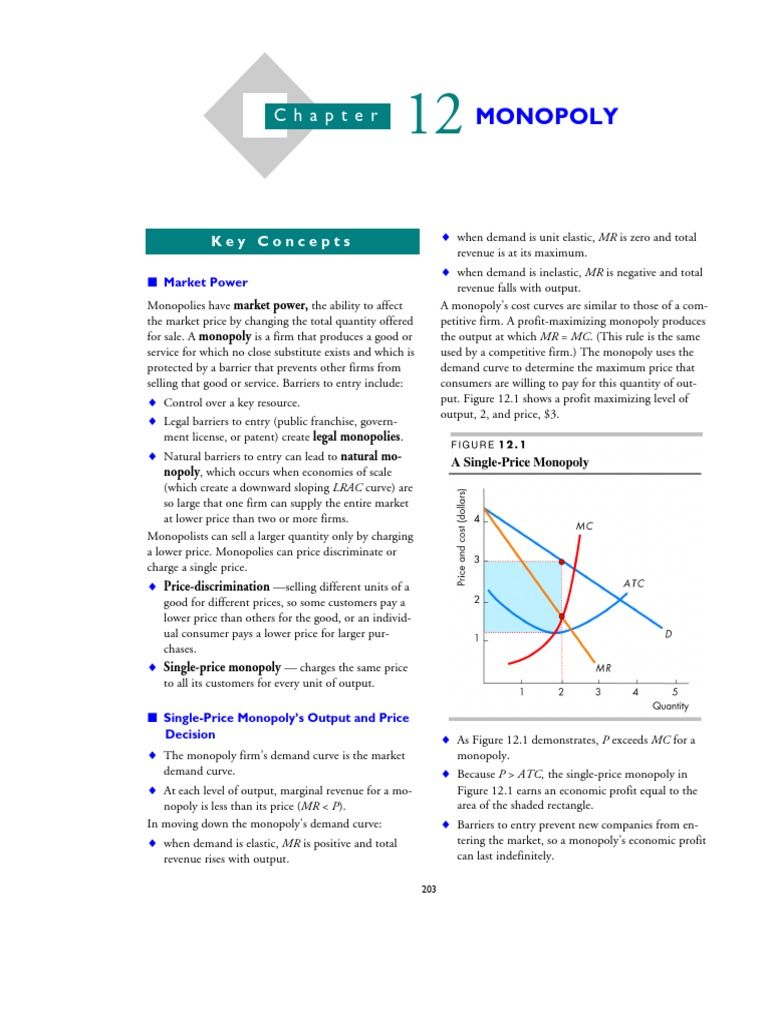 Monopoly: Key Concepts | PDF | Monopoly | Profit (Economics)