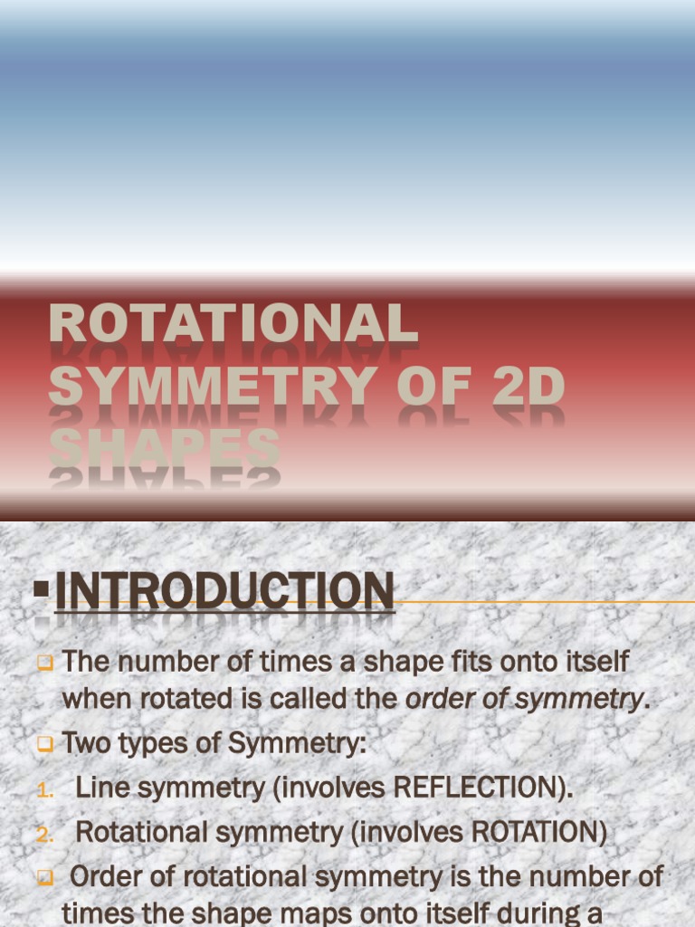 Rotational Symmetry of 2D Shapes | PDF