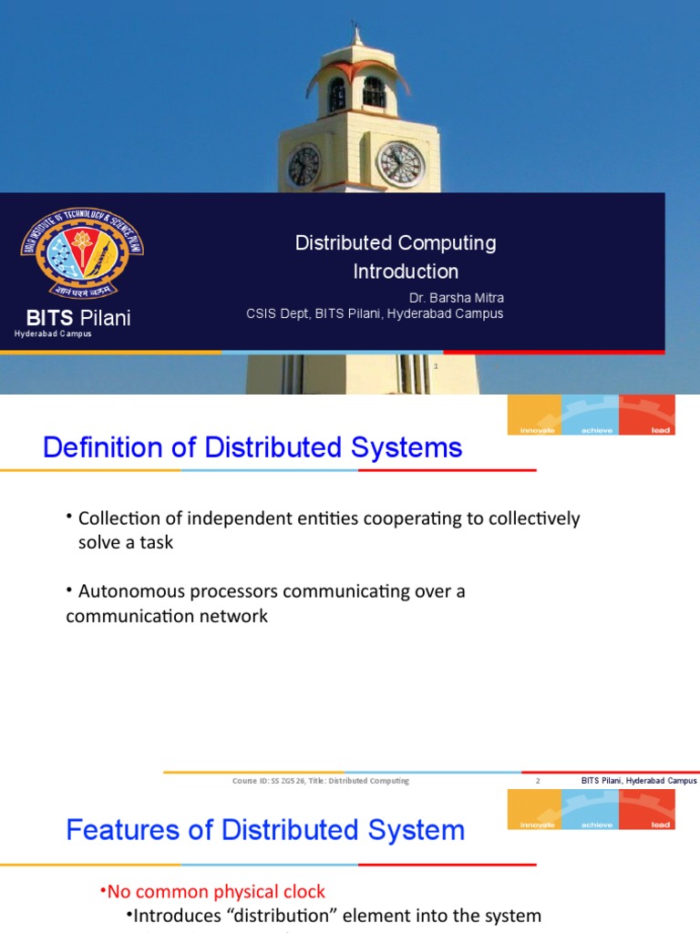 BITS Pilani: Distributed Computing | PDF | Message Passing | Parallel Computing