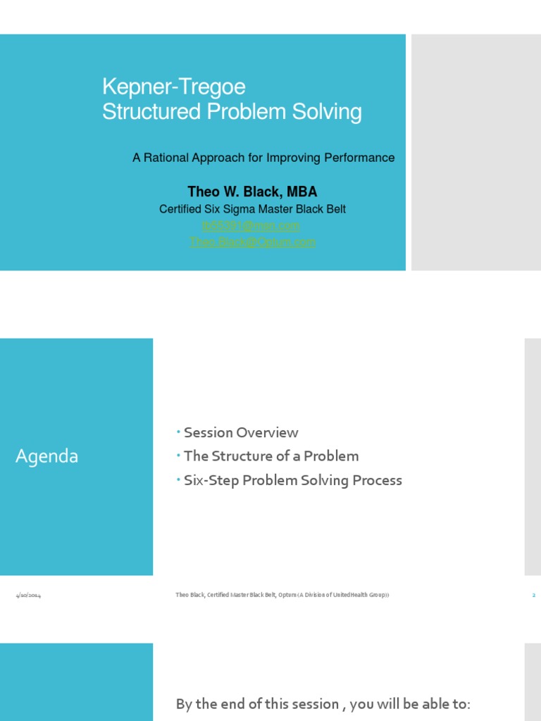 KT Structured Problem Solving | PDF | Causality | Epistemology