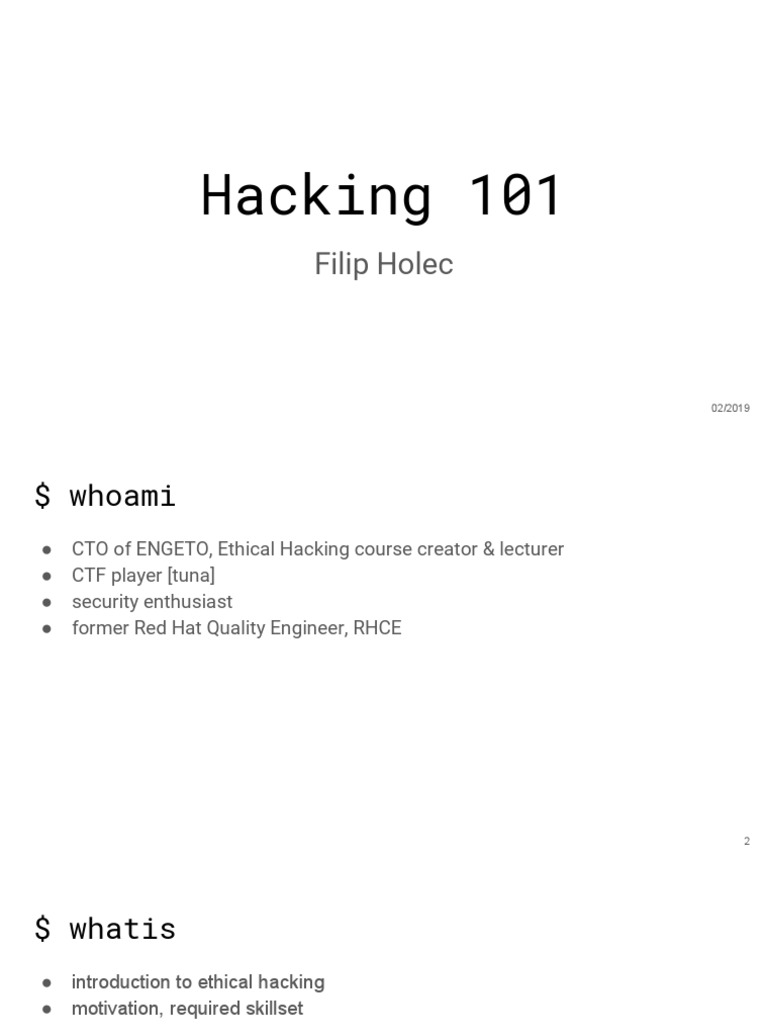 Hacking 101 Owasp Pdf Security Hacker Computer Security 0155