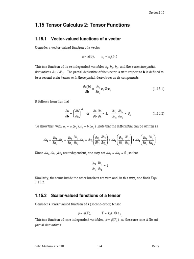 Vectors Tensors 15 Tensor Calculus 2 | PDF | Derivative | Tensor