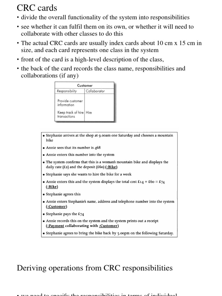 CRC Cards-1 | PDF | Receipt | Information Technology Management