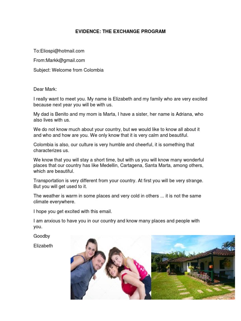 Welcome Email for Exchange Student in Colombia | PDF | Poetry