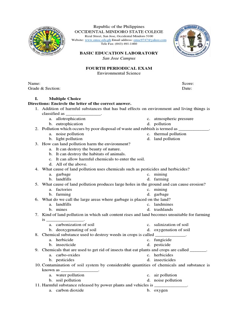 4th Grading - Grade 7 Environmental Science | PDF | Rock (Geology ...