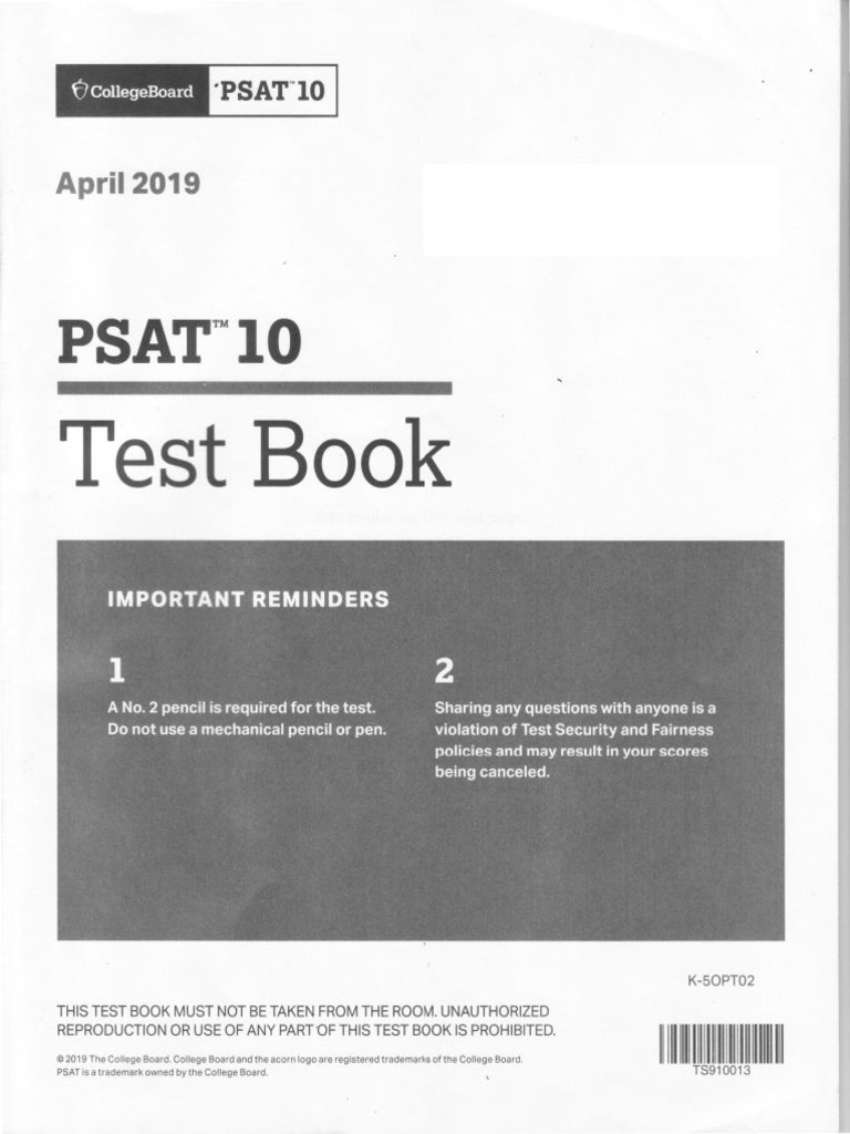 Psat 10 April 2019 | PDF