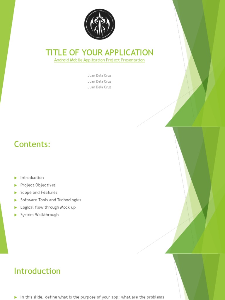 Title of Your Application: Android Mobile Application Project ...