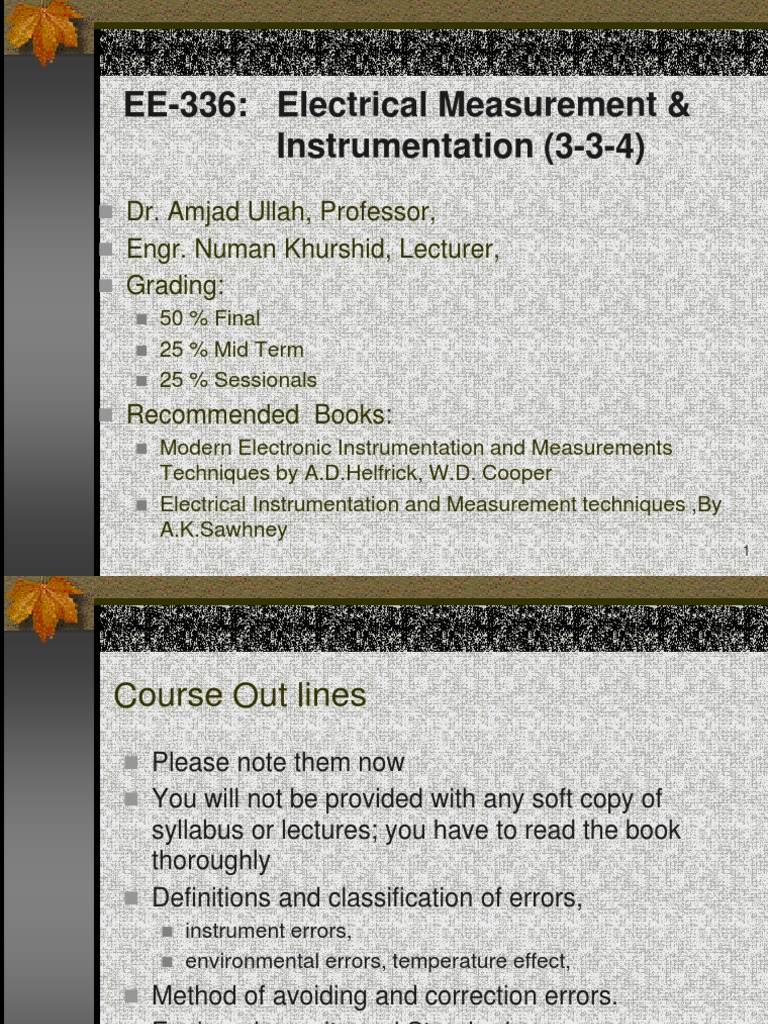 Lect 1 Introduction | PDF | Accuracy And Precision | Observational Error