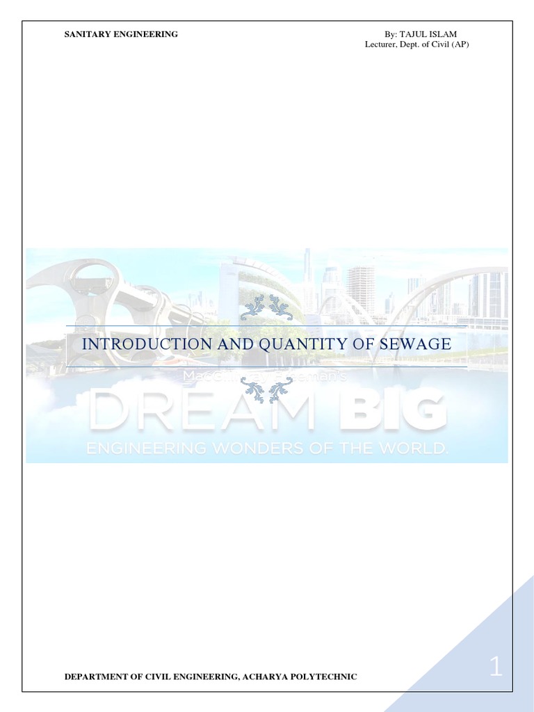 Sanitery Engineering | PDF | Sanitary Sewer | Wastewater