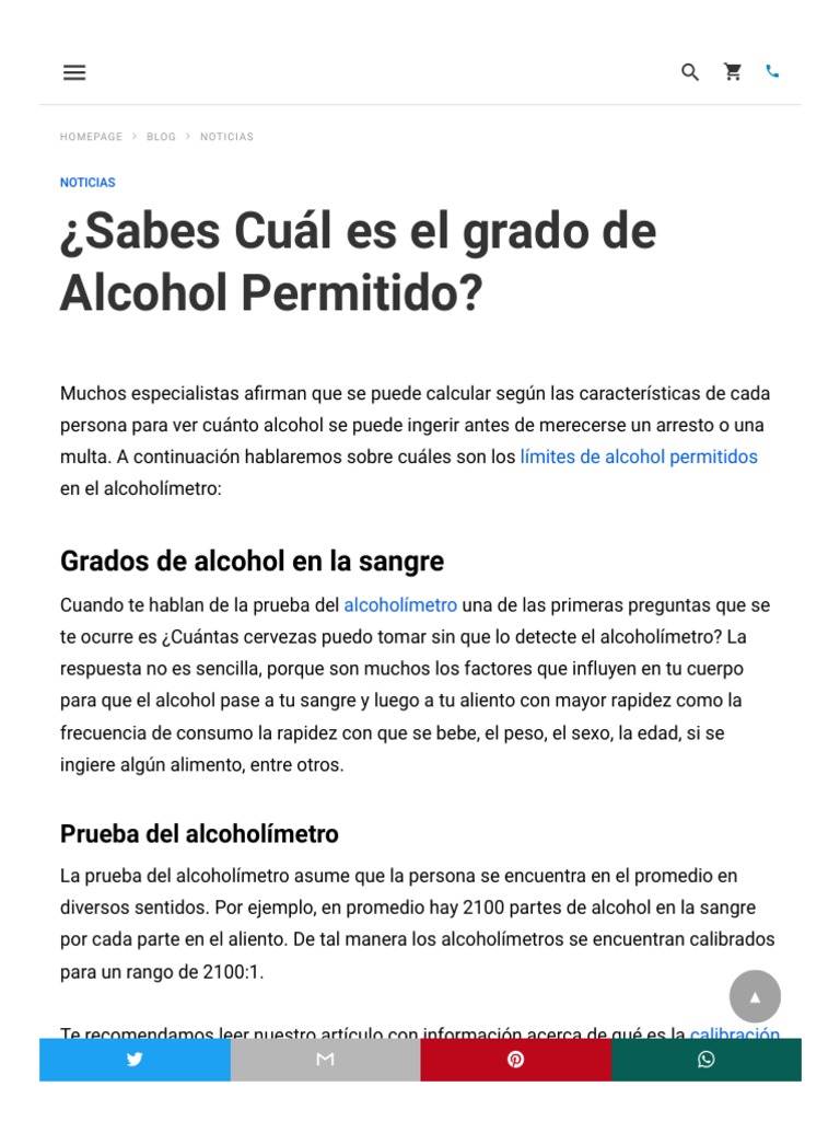 ¿Sabes Cuál Es El Grado de Alcohol Permitido Alcoholímetros en México ...
