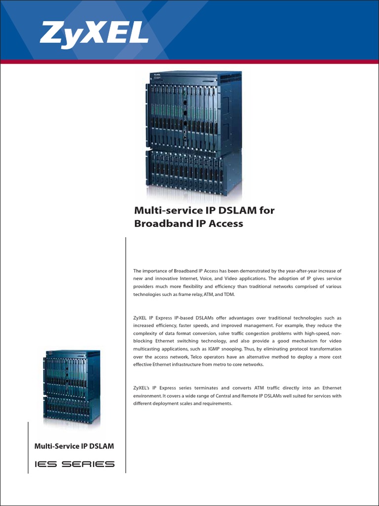 Multi-Service IP DSLAM For Broadband IP Access | PDF | Digital Subscriber Line | Computer Network