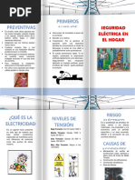 Triptico de Riesgo Electrico | PDF | Electricidad | Corriente eléctrica