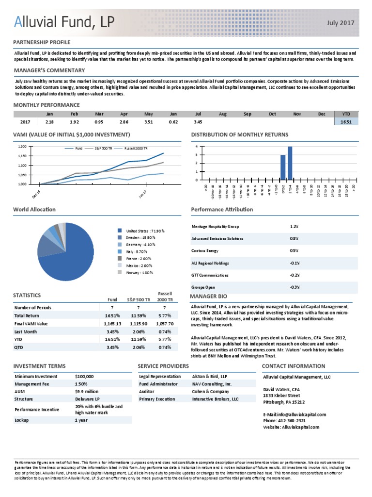 Alluvial Tear Sheet | PDF | Financial Services | Business