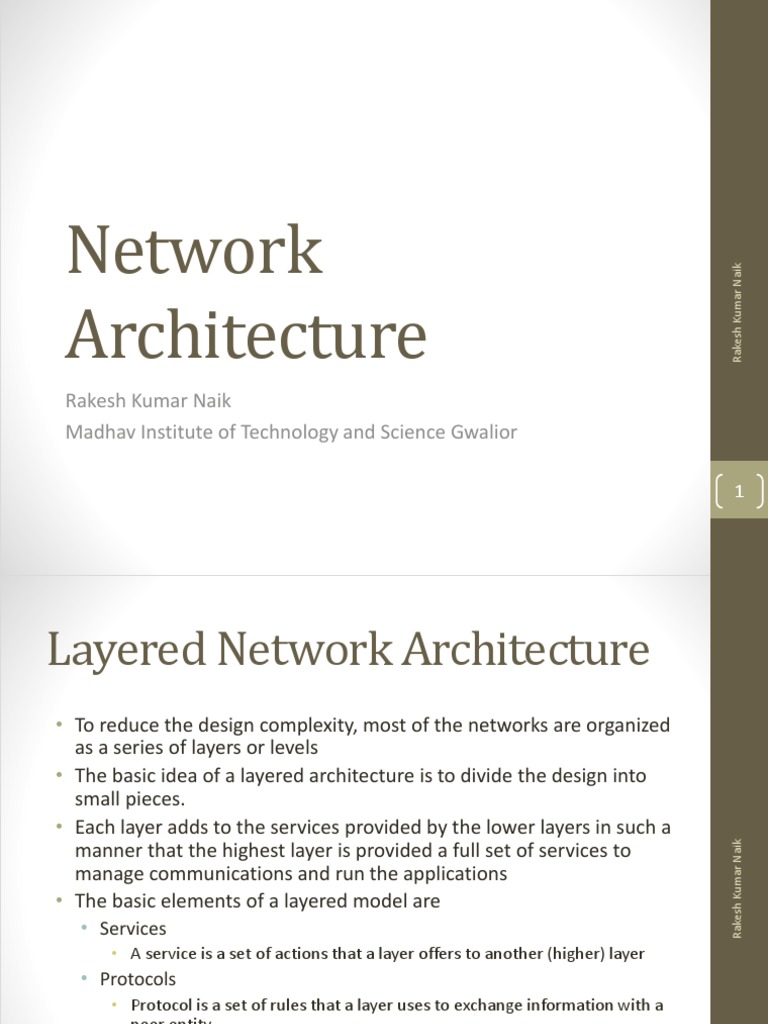 Network Architecture: Rakesh Kumar Naik Madhav Institute of Technology ...