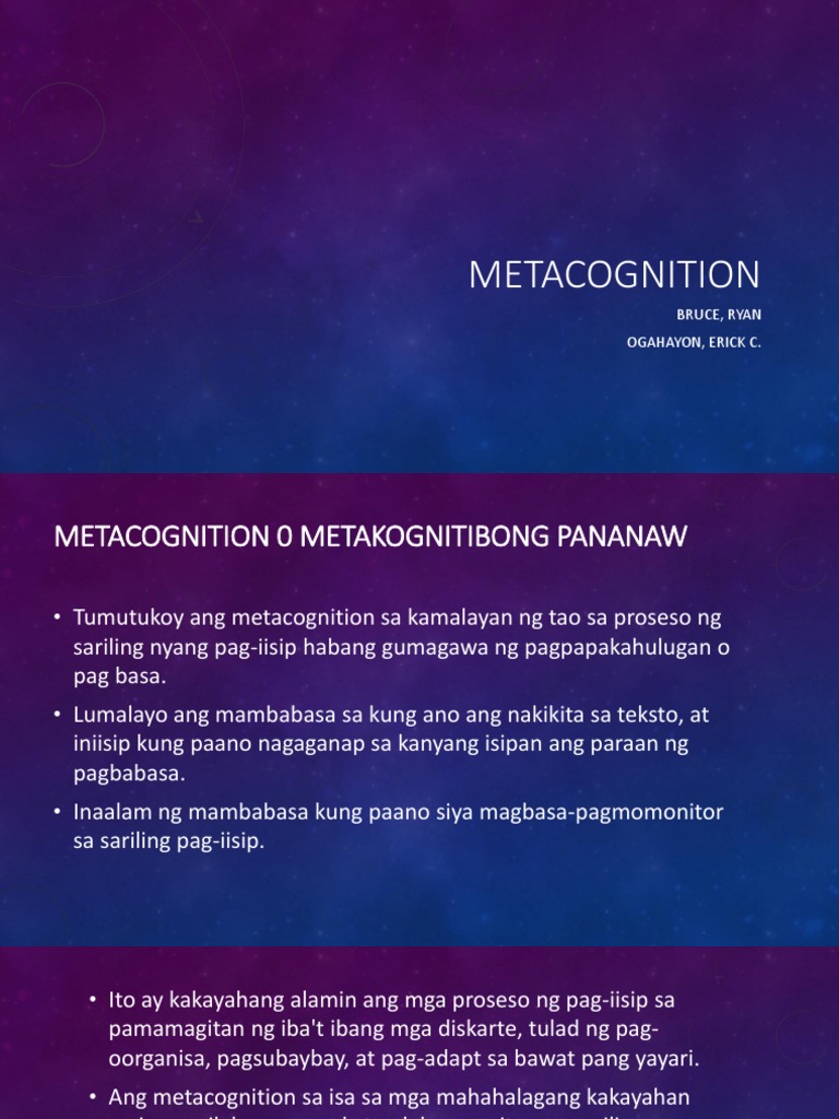 Metacognition | PDF