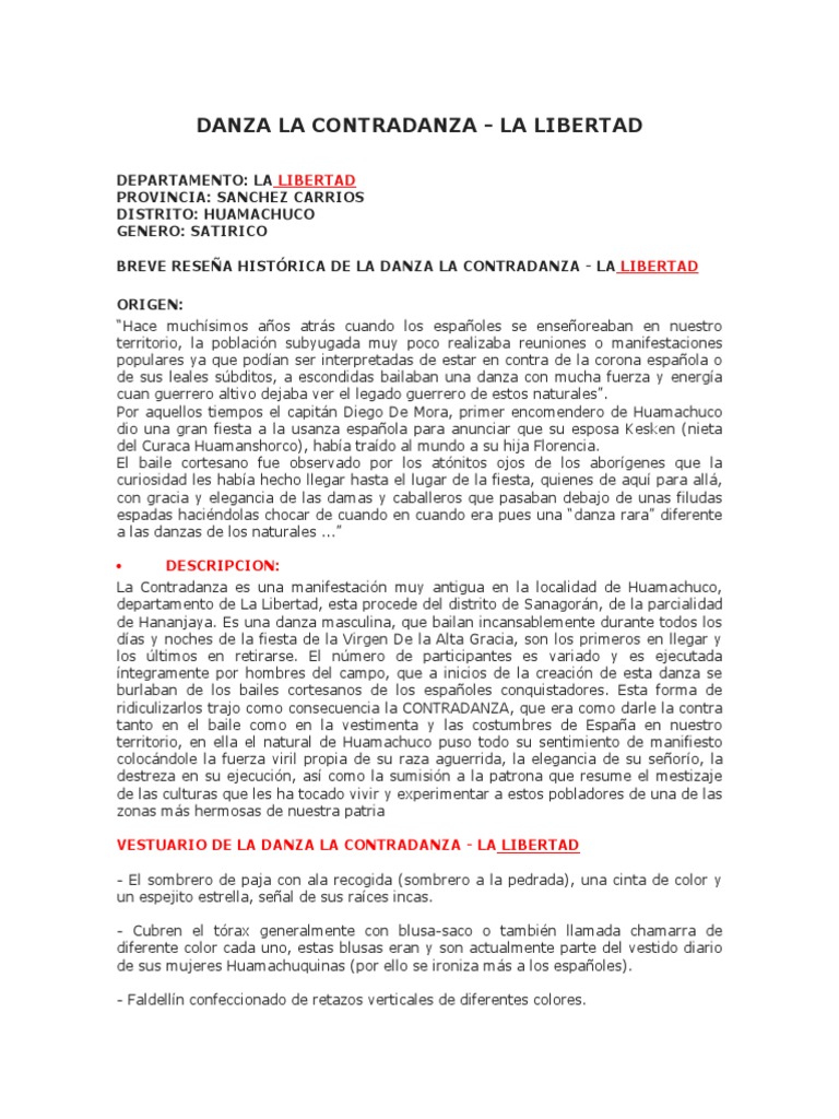 Danza La Contradanza | PDF | Ropa