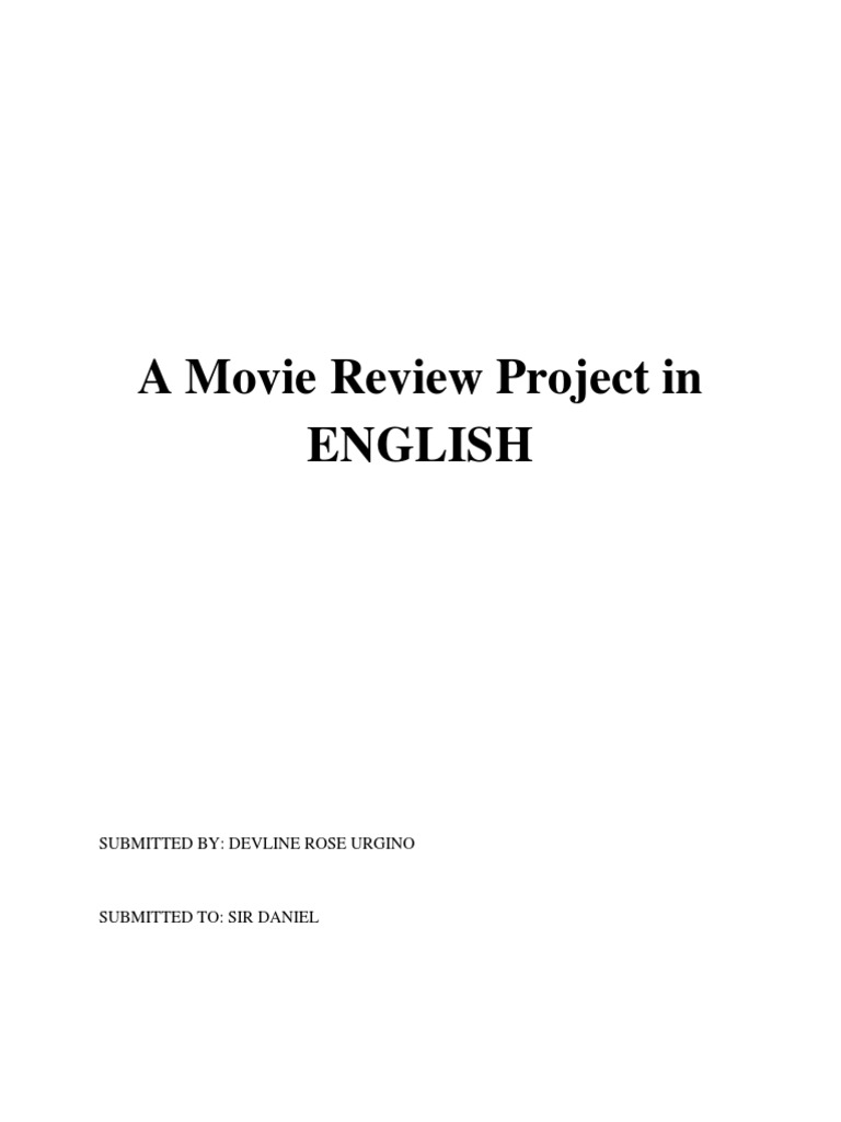 A Movie Review Project in ENGLISH | PDF | Mystery, Thriller & Crime Fiction