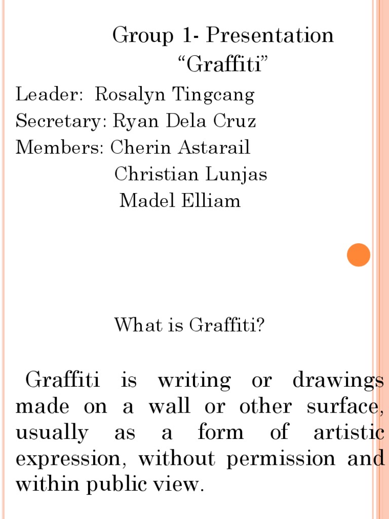 Types and Purpose of Graffiti | PDF | Graffiti | Art Media