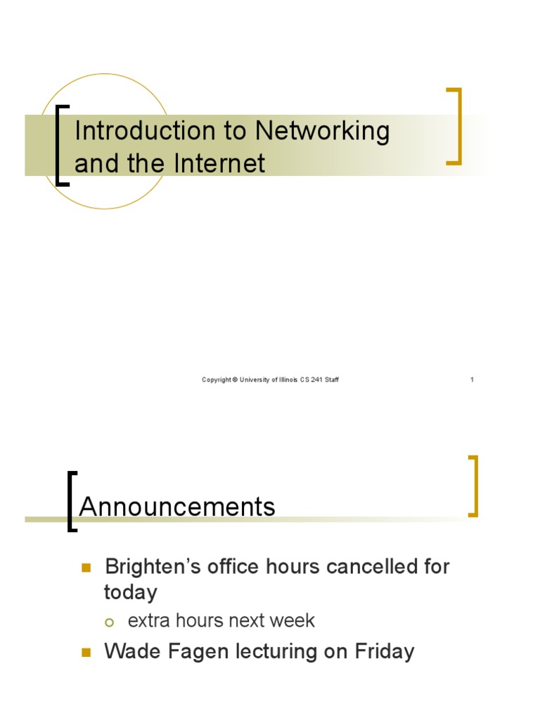 33 Network Intro PDF | PDF | Internet Protocol Suite | Computer Network