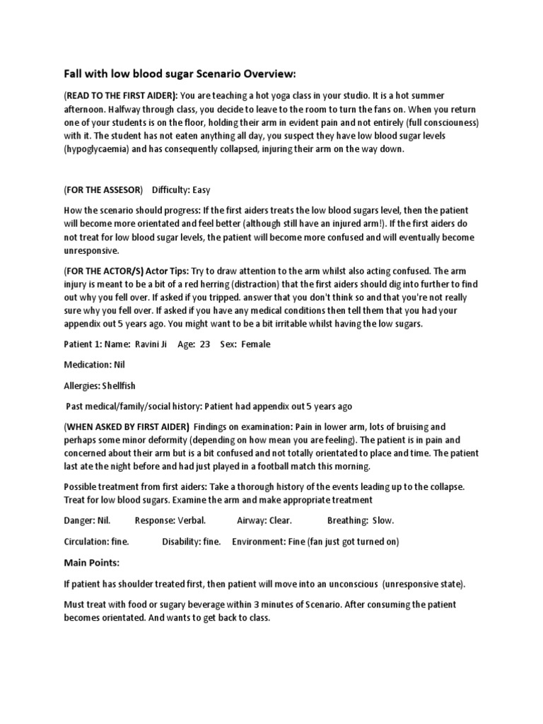 First Aid Scenarios | First Aid | Pain