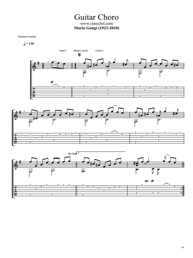 Choro Guitar | PDF | Guitar Family Instruments | Guitars
