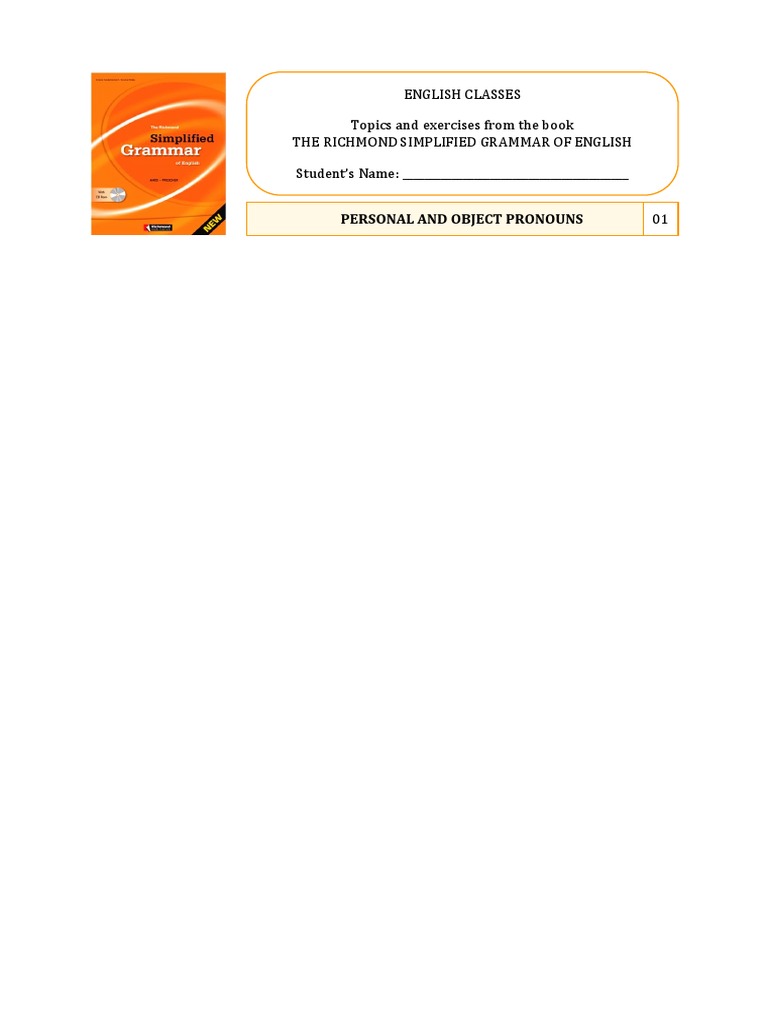 English Classes Topics and Exercises From The Book The Richmond ...
