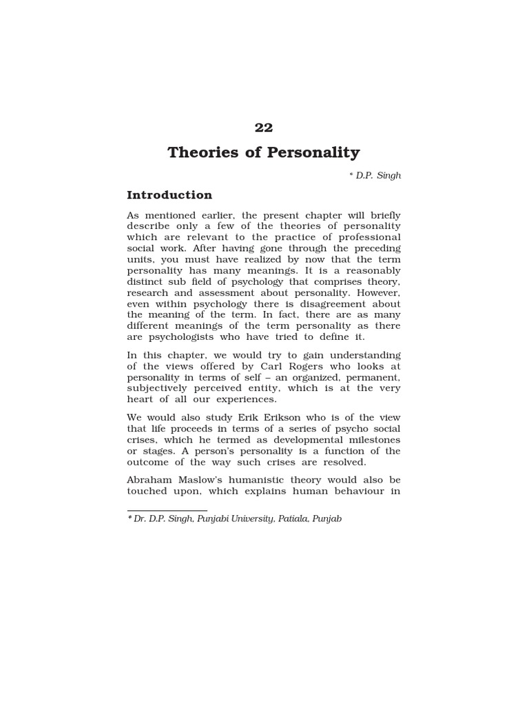 Erik Erikson's Psychosocial Theory of Personality Development: An ...