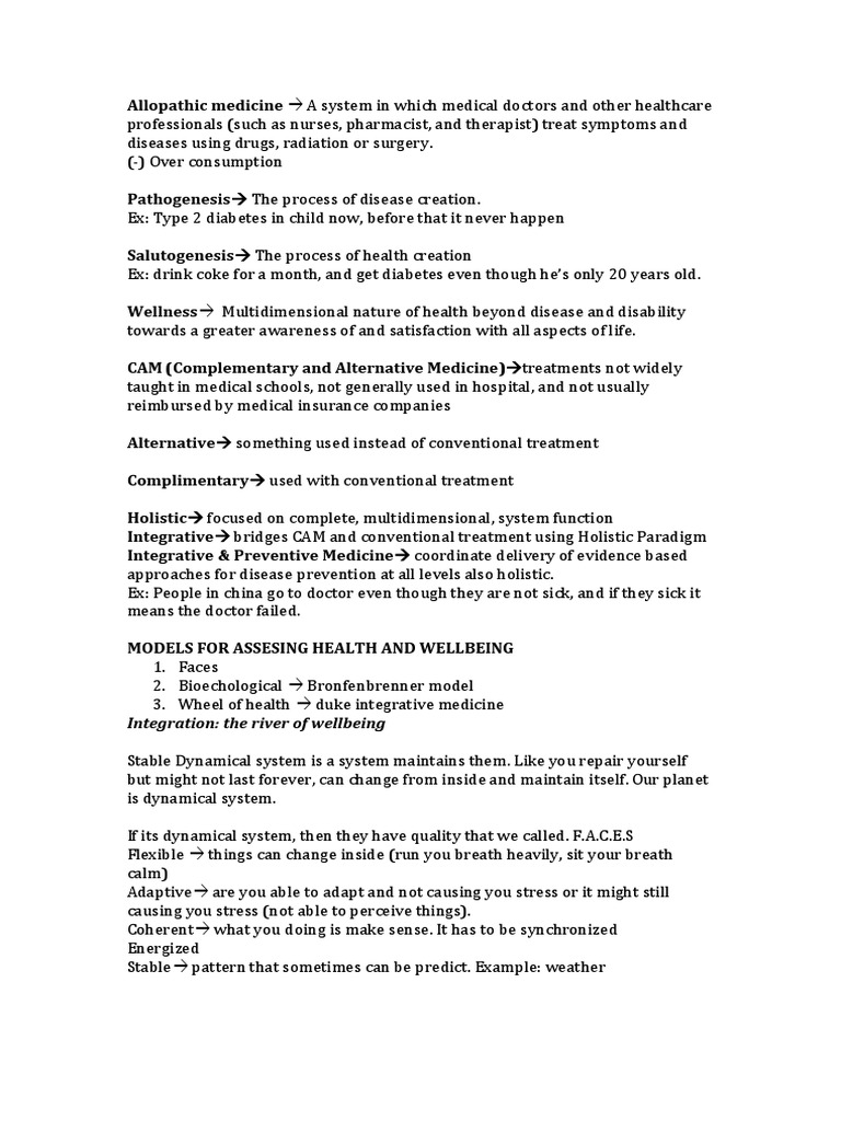 Allopathic Medicine A System in Which Medical Doctors and Other ...