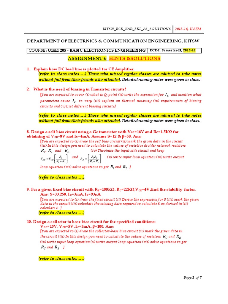 Assignment - 6 Solutions | Download Free PDF | Electrical Network | Computer Engineering