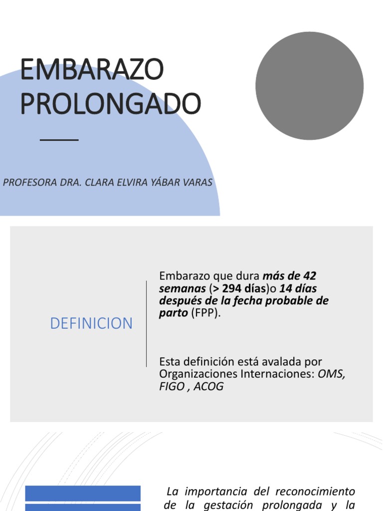 Embarazo Prolongado | PDF | El embarazo | Parto