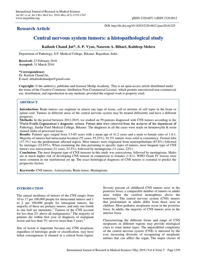 Brain Cancer | PDF | Brain Tumor | Epidemiology