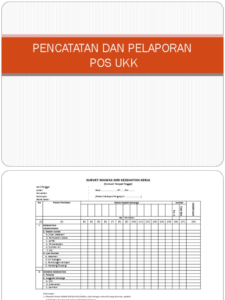 Pencatatan Pelaporan POs UKK | PDF