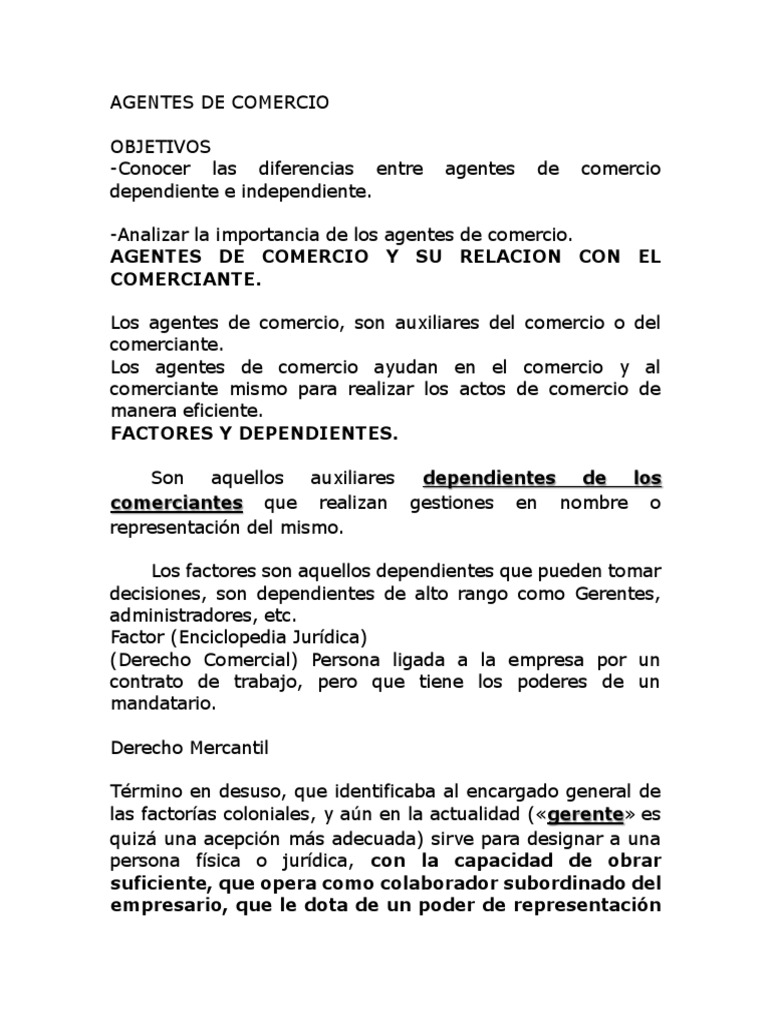 La importancia de los agentes de comercio dependientes e independientes ...