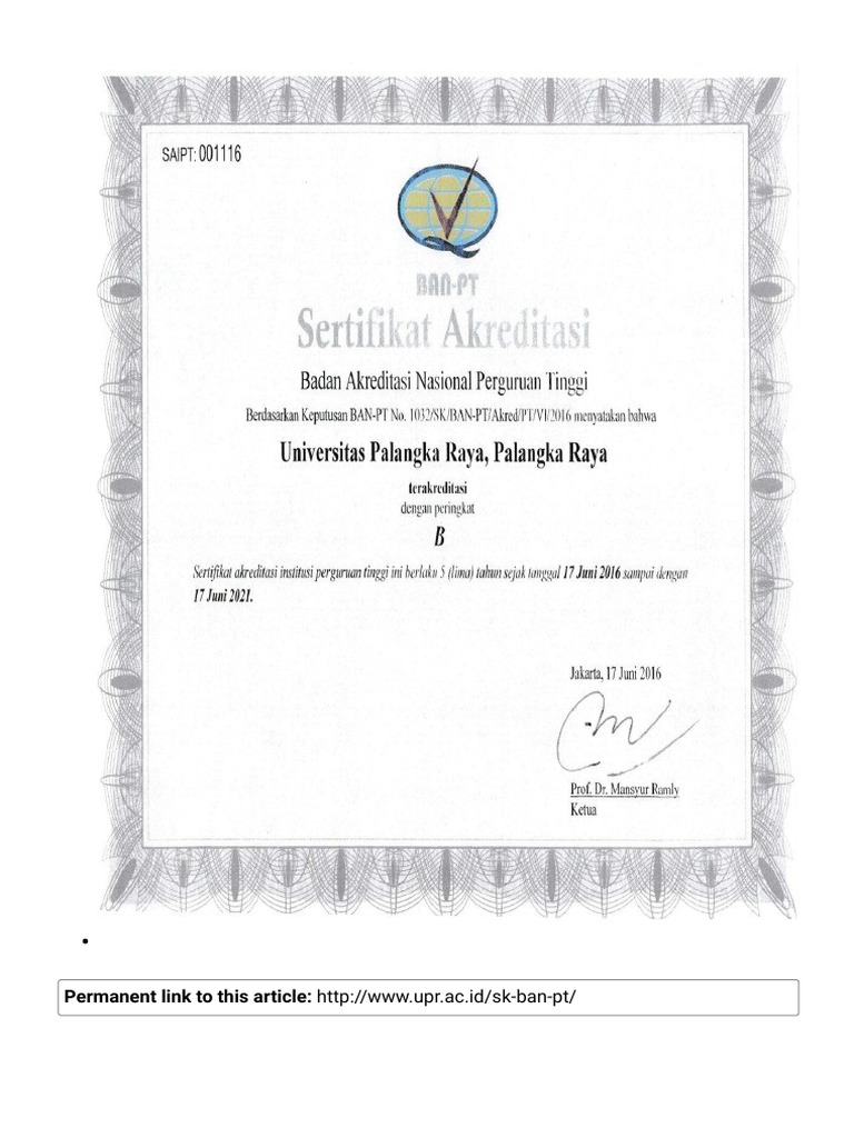 Permanent Link To This Article: HTTP://WWW - Upr.ac - Id/sk-Ban-Pt | PDF